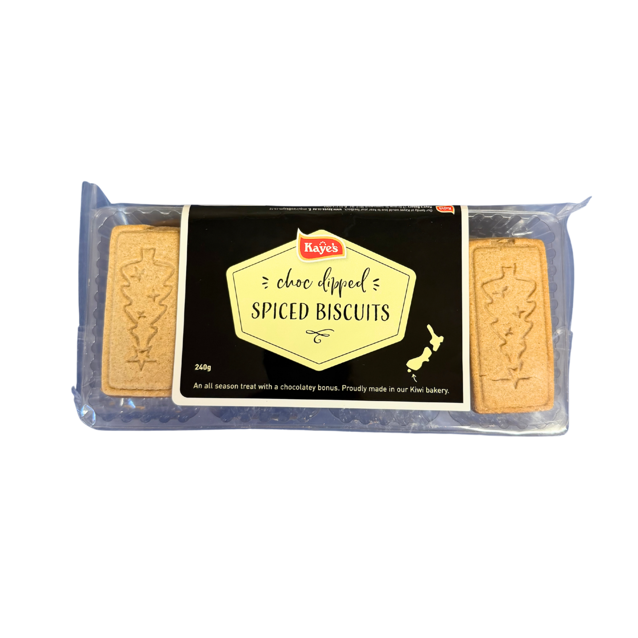 Choc Dipped Spiced Biscuits - Kaye's Bakery